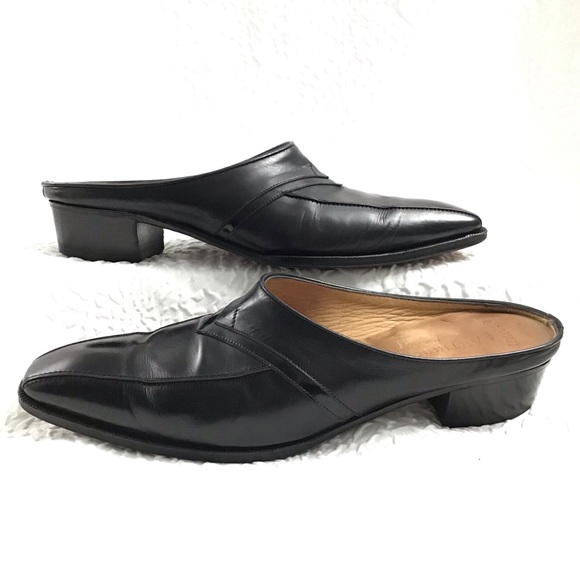 Gravati | Shoes | Gravati Italy Arthur Beren Luxury Mule Black Leather ...